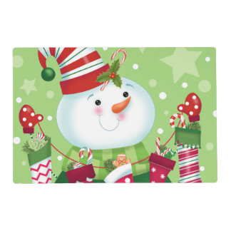 Snowman Placemats | Zazzle