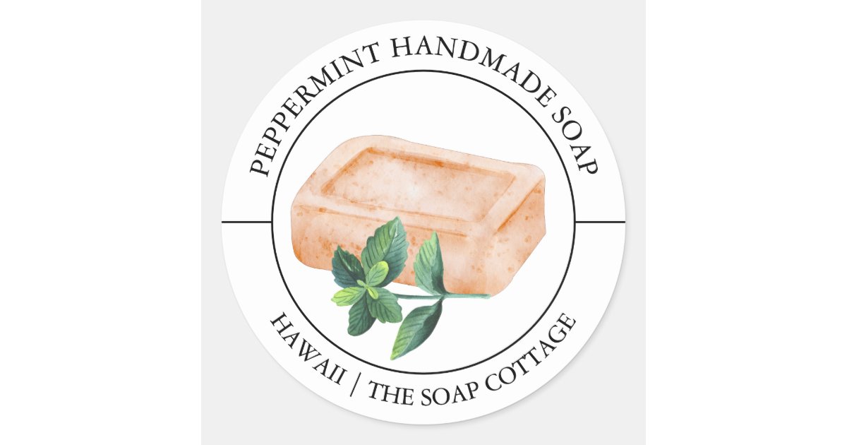 Peppermint Soap label | Zazzle
