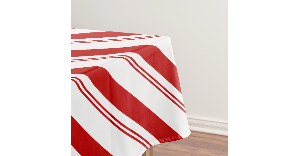 Peppermint Stripes Tablecloth | Zazzle