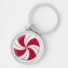 Red White Peppermint Candy Keychain | Zazzle.com