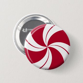Peppermint Swirl Stripe Candy Pinback Button | Zazzle