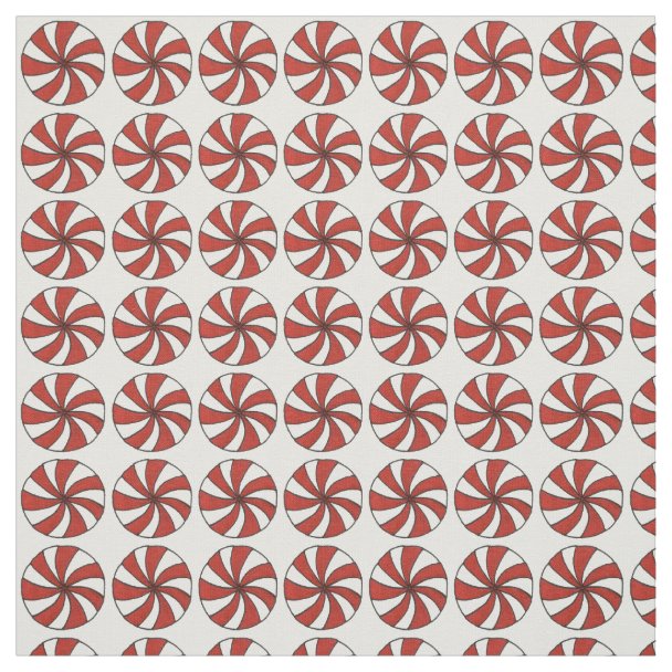 Peppermint Candy Fabric | Zazzle