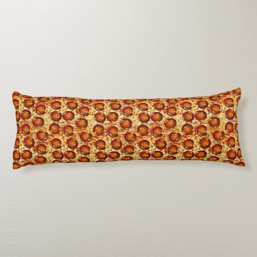 Pepperoni and Cheese Pizza Pattern Body Pillow | Zazzle