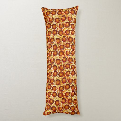 Pepperoni and Cheese Pizza Pattern Body Pillow | Zazzle