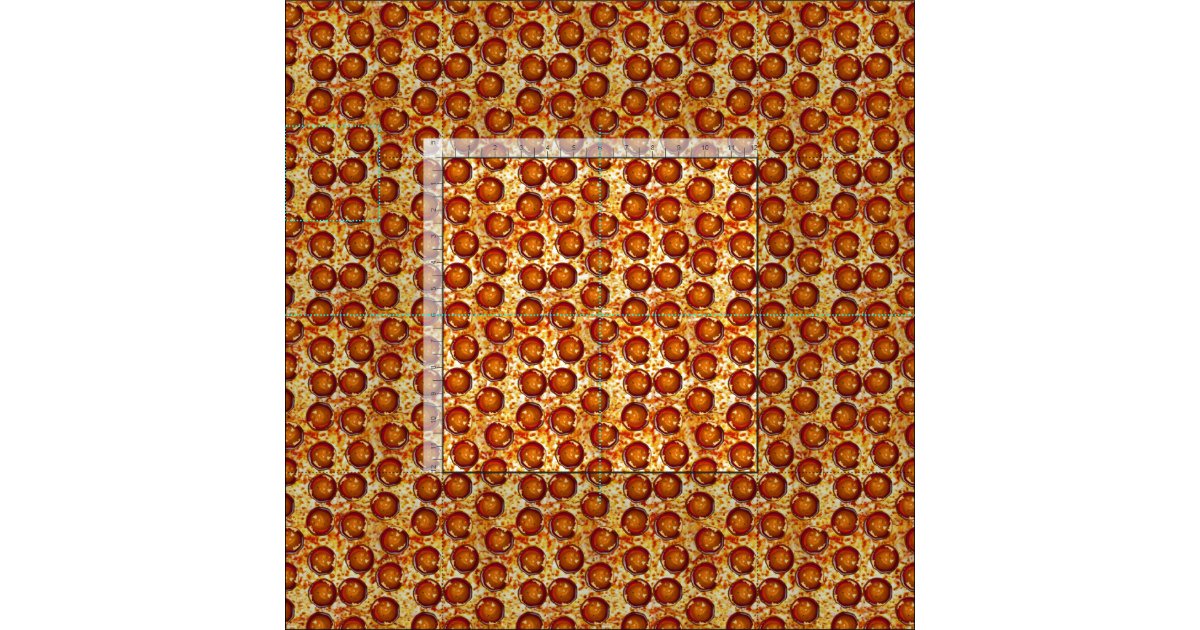 Pepperoni Cheese Pizza Pattern Fabric | Zazzle