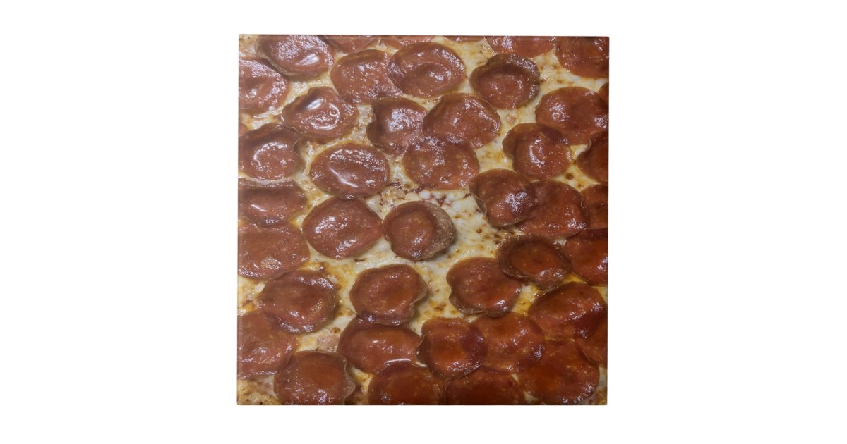 Pepperoni Pizza Ceramic Tile | Zazzle