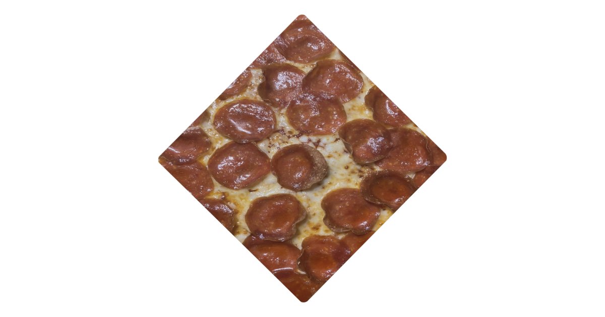 Pepperoni Pizza Graduation Cap Topper | Zazzle