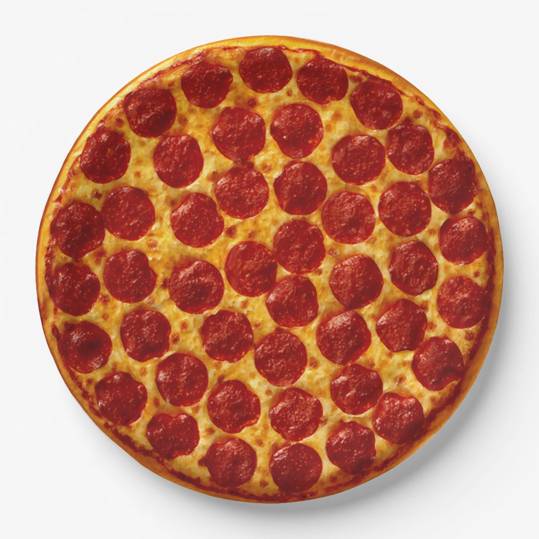 Pepperoni Pizza Paper Plates | Zazzle