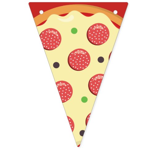 Pepperoni Pizza Party Bunting Flags | Zazzle