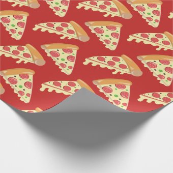 Pepperoni Pizza Party Wrapping Paper | Zazzle