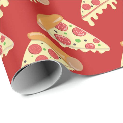 Pepperoni Pizza Party Wrapping Paper | Zazzle