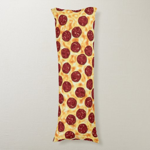 Pepperoni Pizza Pattern Body Pillow | Zazzle