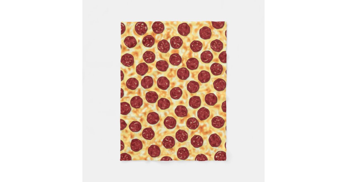 Pepperoni Pizza Pattern Fleece Blanket | Zazzle