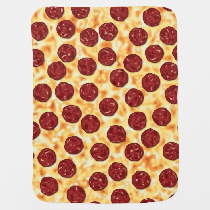 Pepperoni Pizza Pattern Swaddle Blanket | Zazzle