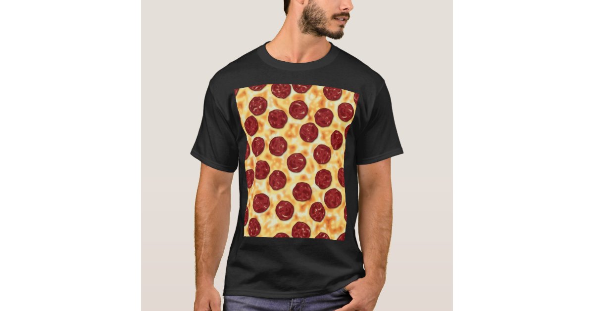 Pepperoni Pizza Pattern T-Shirt | Zazzle