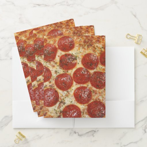 Pepperoni Pizza Pocket Folder | Zazzle