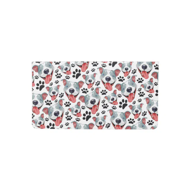 Peppy Pit Bull American Pitbull Pet Puppy Dog Checkbook Cover | Zazzle