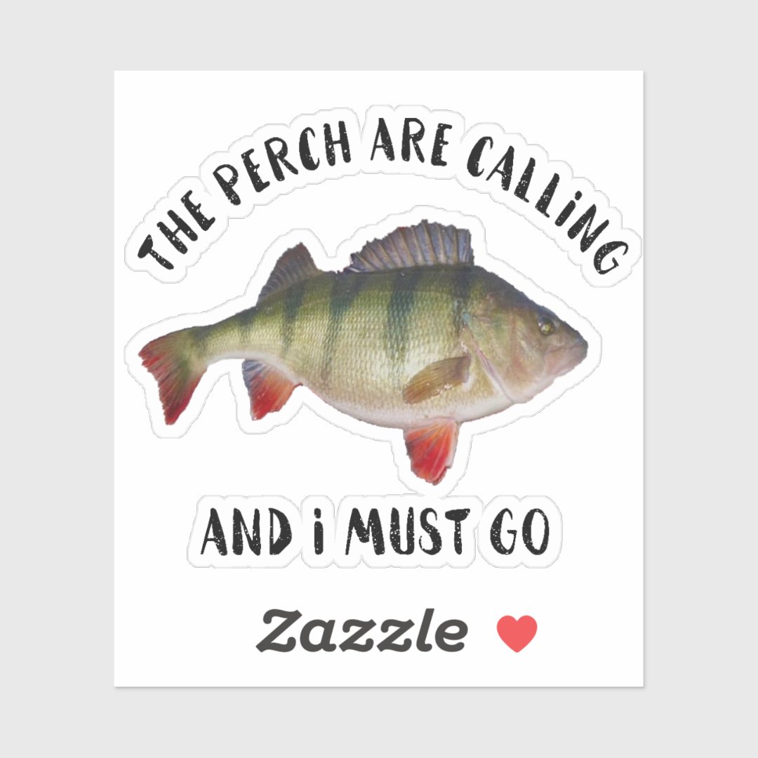 Perch Fishing Ice Fishing Fish Sports Hobby Sticker | Zazzle