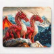 Perched Dragons Illustration Mouse Pad | Zazzle