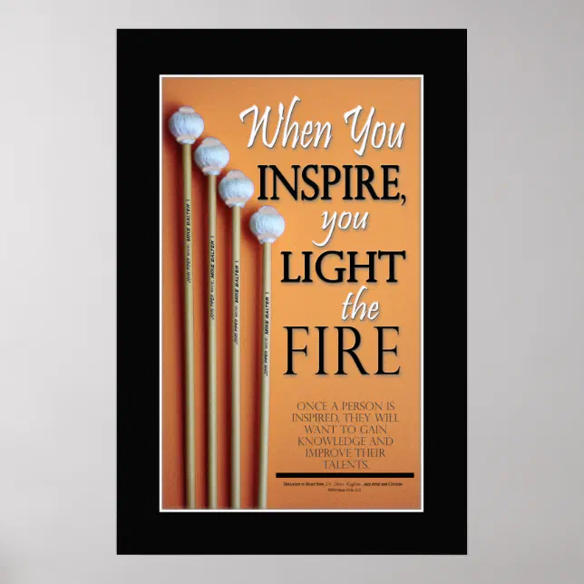 Percussion Music Quotes Inspirational Poster | Zazzle