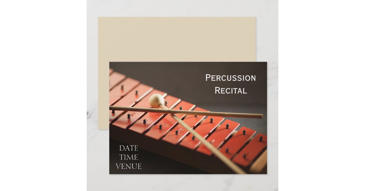Percussion Recital Invitation | Zazzle