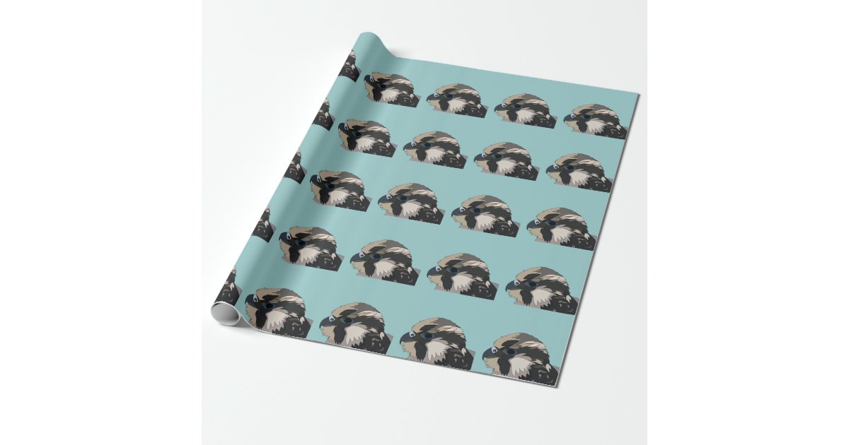Peregrine Falcon Bird Art Wrapping Paper | Zazzle