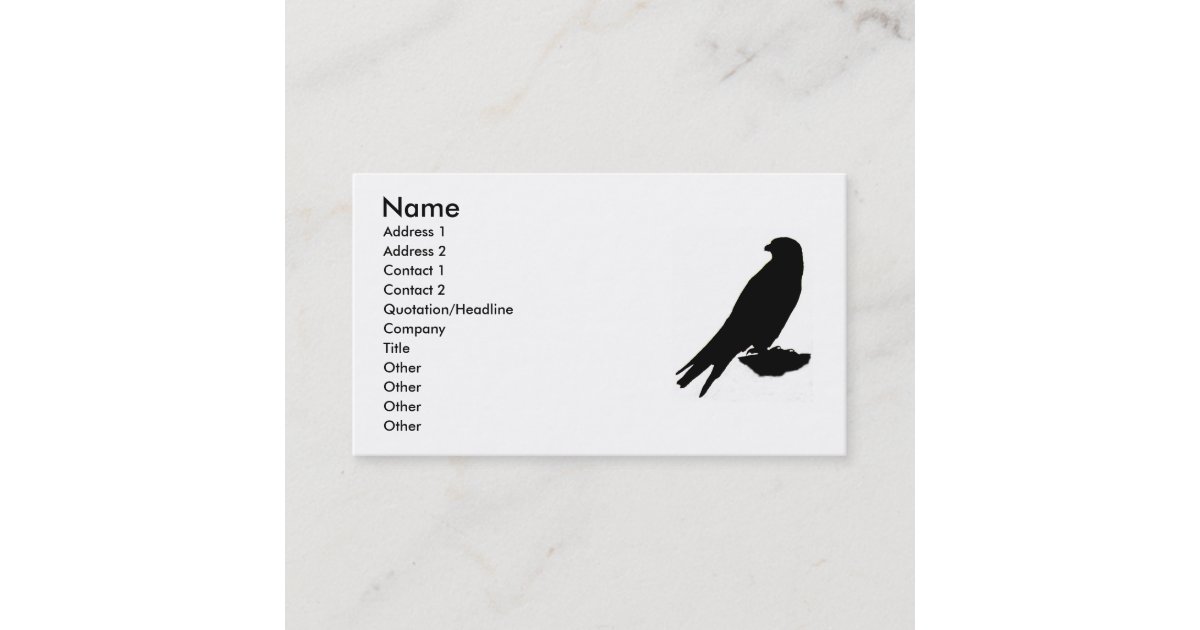 Peregrine Falcon Business Card | Zazzle