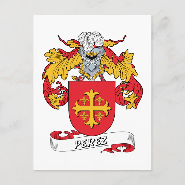 Perez Family Crest Postcard | Zazzle