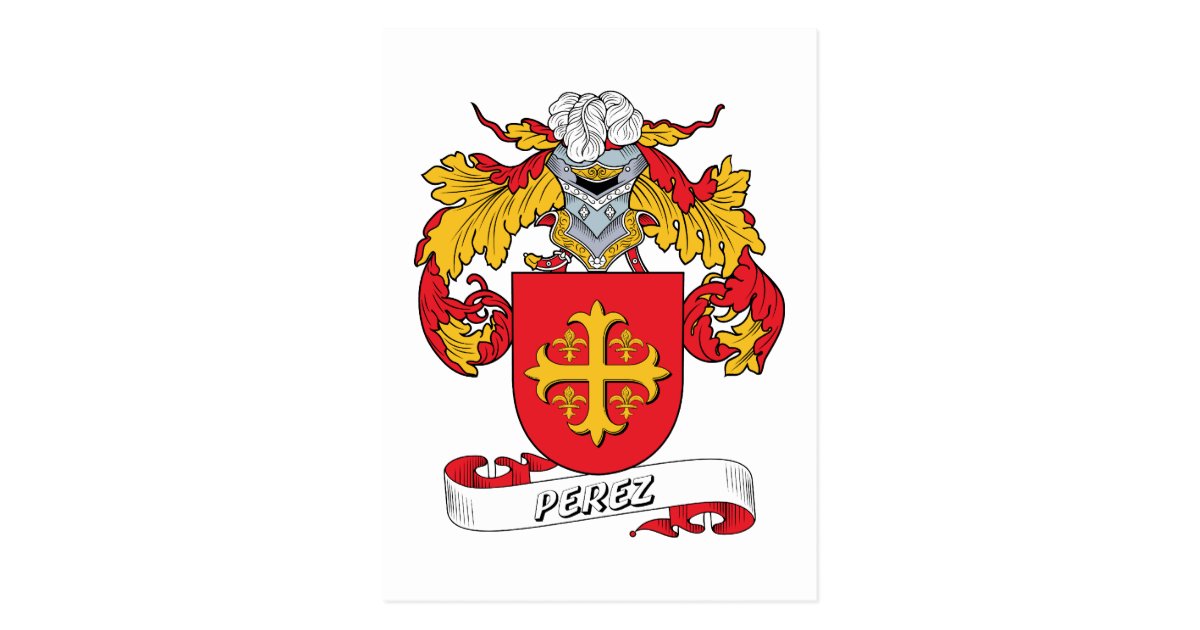 Perez Family Crest Postcard | Zazzle.com