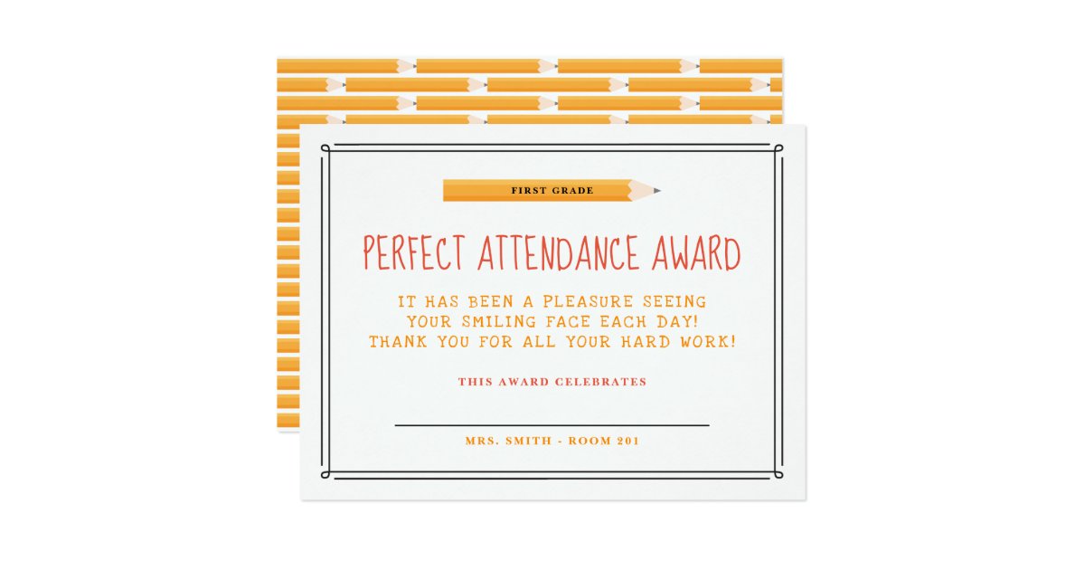 Perfect Attendance Award Invitation | Zazzle.com