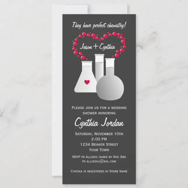 Perfect Chemistry Bridal Shower Invitation | Zazzle