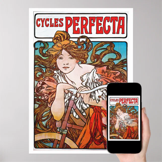 Perfect Cycles Alphonse Mucha Art Nouveau Poster | Zazzle