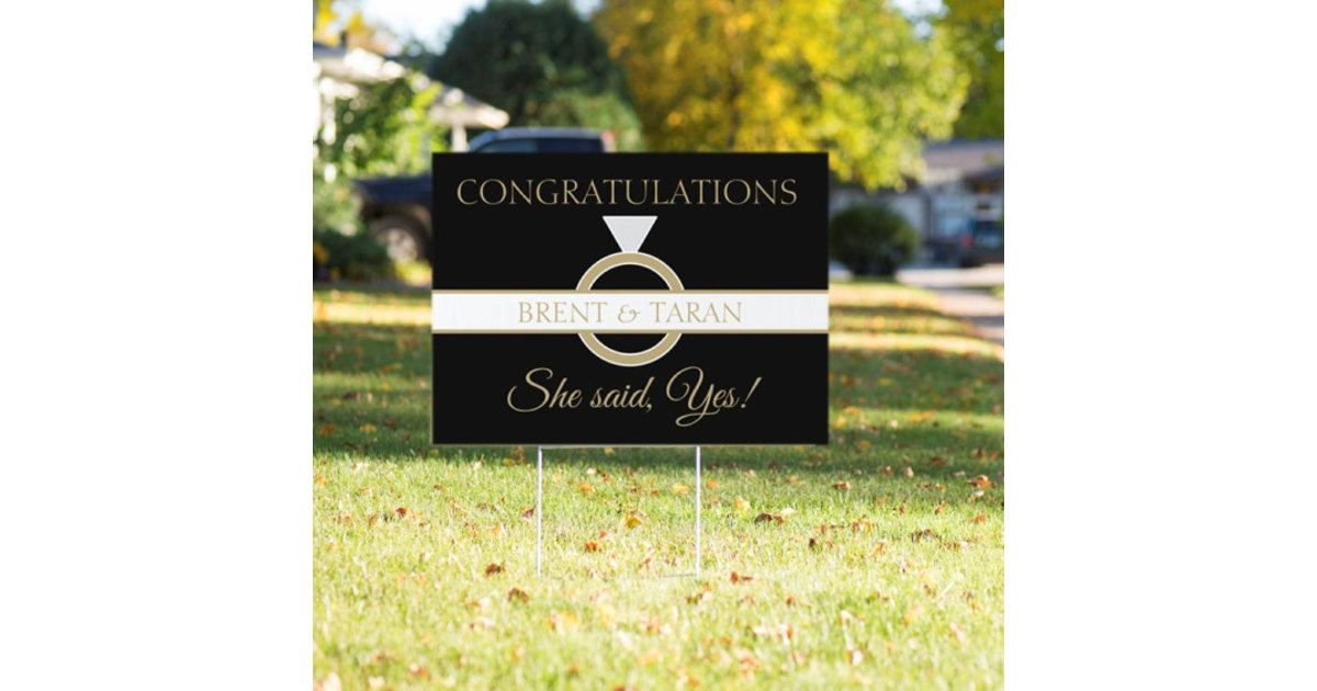 Perfect Engagement Party Yard Sign | Zazzle