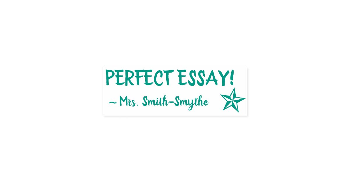 "PERFECT ESSAY!" Instructor Rubber Stamp | Zazzle