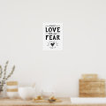 Perfect Love Casts Out Fear Art Poster | Zazzle
