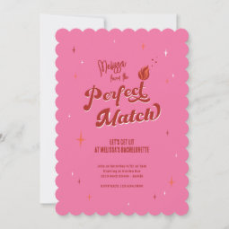 Perfect Match Bachelorette Party Invitation | Zazzle