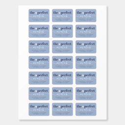 Perfect Match Blue White Script Wedding Matchbox | Zazzle