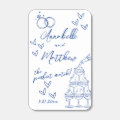 Perfect Match Drawn Blue Wedding Matchbox Favors | Zazzle