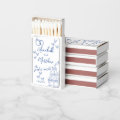 Perfect Match Drawn Blue Wedding Matchbox Favors | Zazzle