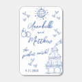 Perfect Match Hand Drawn Blue Wedding Matchbox | Zazzle
