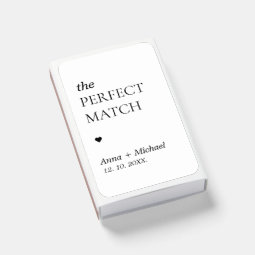 Perfect Match Modern Elegant Unique Wedding Favor | Zazzle