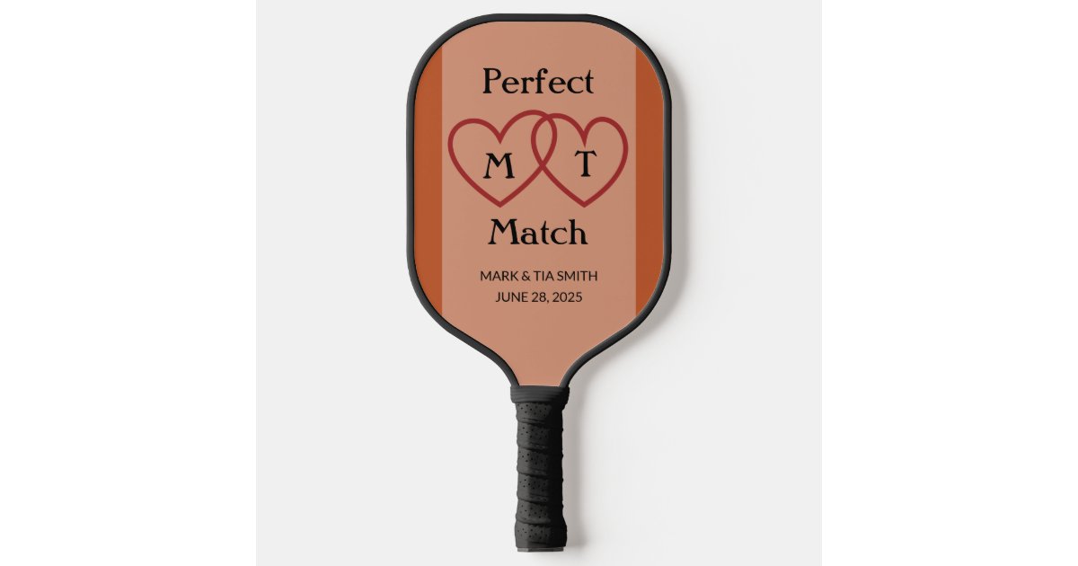 Perfect Match Monogram Pickleball Paddle | Zazzle