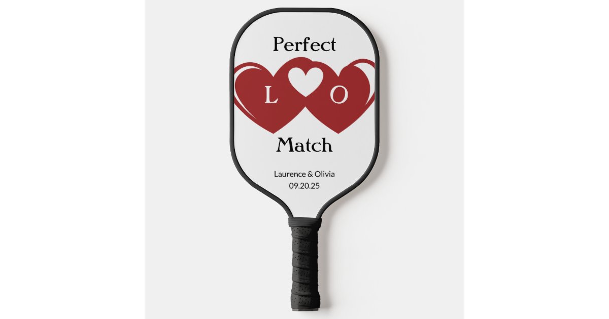 Perfect Match Monogram Pickleball Paddle | Zazzle