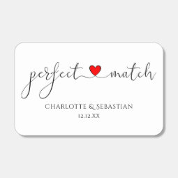 Perfect Match Personalized Wedding Favor | Zazzle