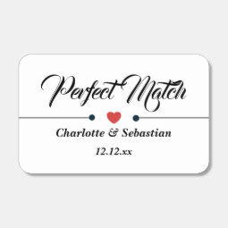 Perfect Match Personalized Wedding Favor | Zazzle
