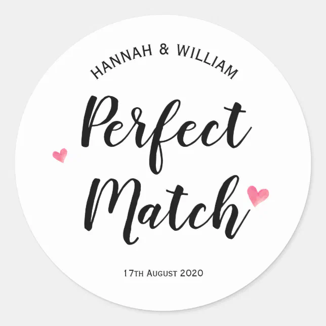 Perfect Match Sticker | Zazzle