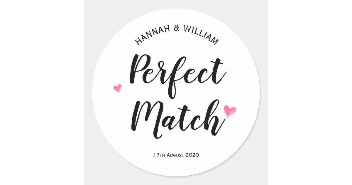 Perfect Match Sticker | Zazzle