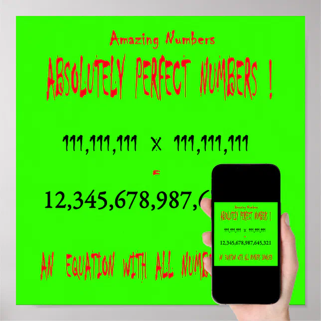 Perfect Numbers Poster | Zazzle