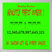 Perfect Numbers Poster | Zazzle
