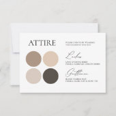 Perfect Pale Wedding Color Palette Card | Zazzle